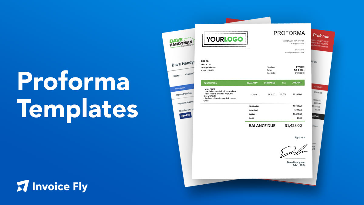 Free Proforma Templates | Word, Docs, Sheets, Excel & PDF