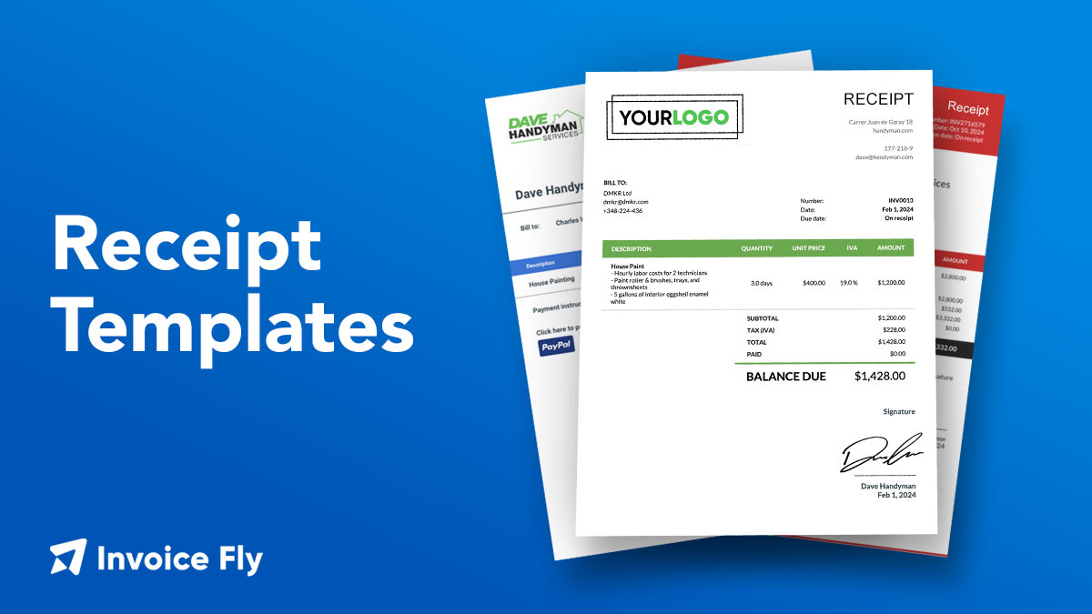 Receipt Templates | Docs, Sheets, Excel, PDF & Styles