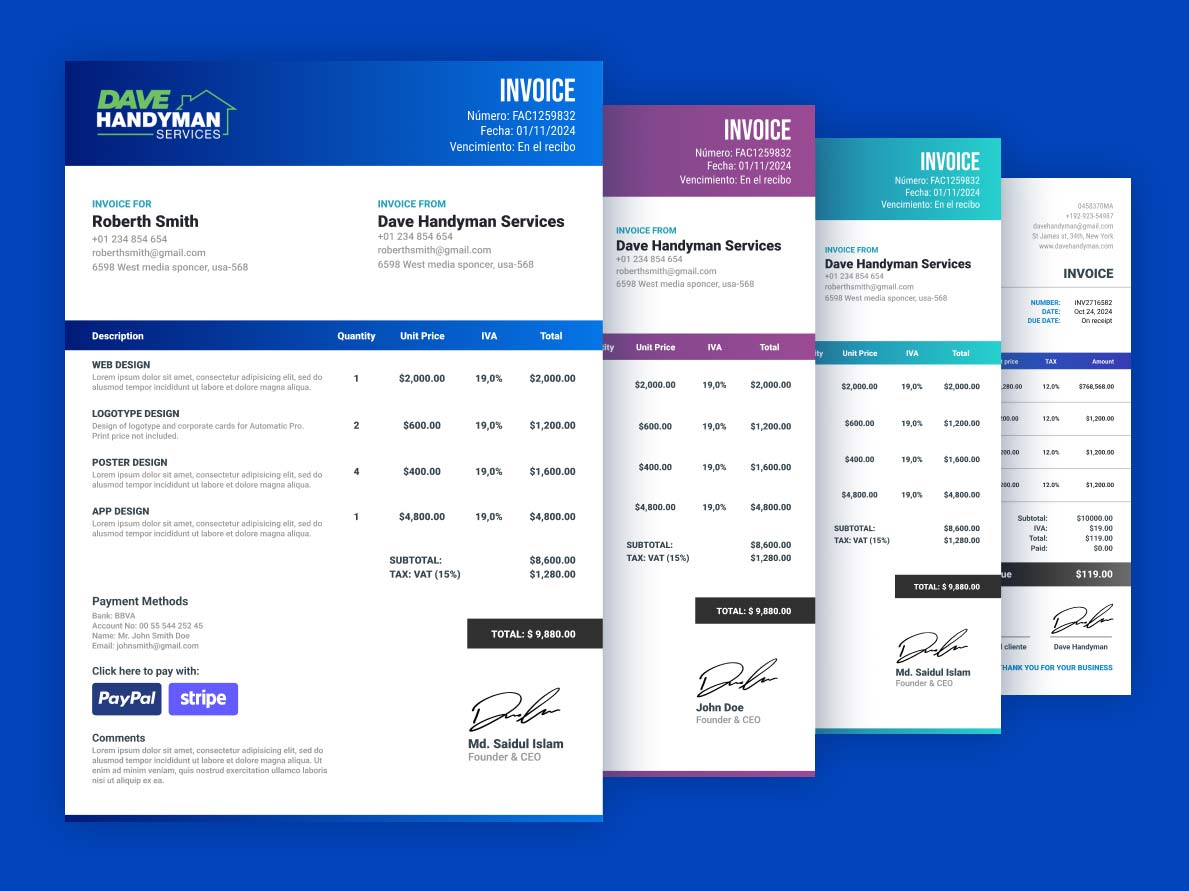 Free Deposit Receipt Template | Invoice Fly