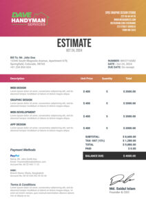 Free Plumbing Estimate Template | Invoice Fly