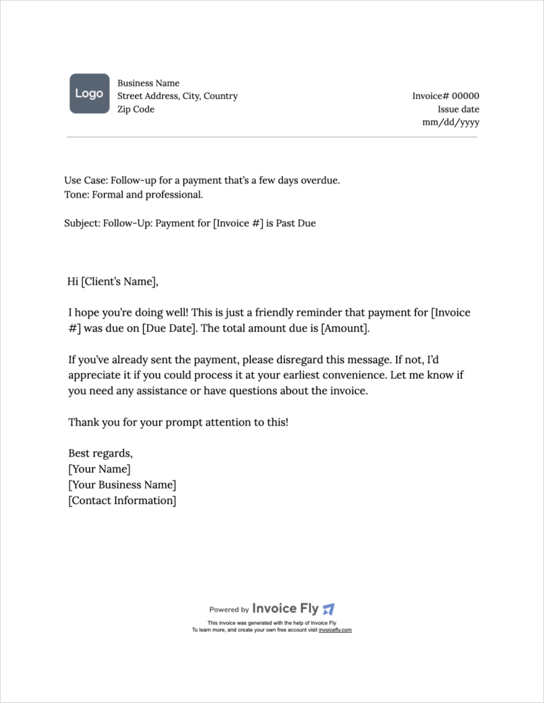 Free Payment Reminder Templates | Invoice Fly