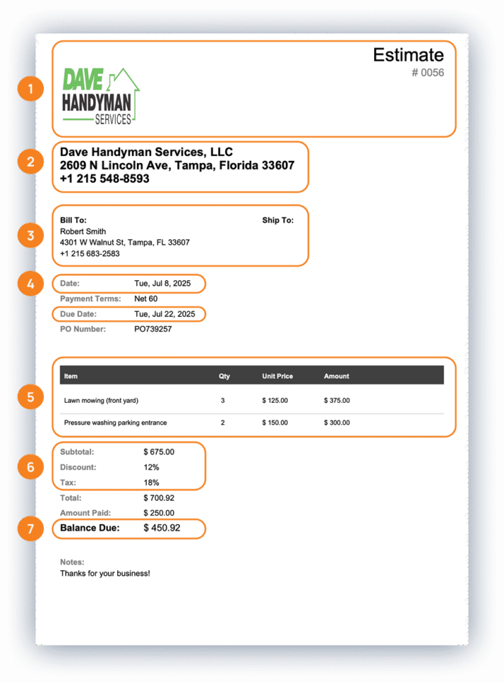 Free Estimate Generator | Create Estimates Online