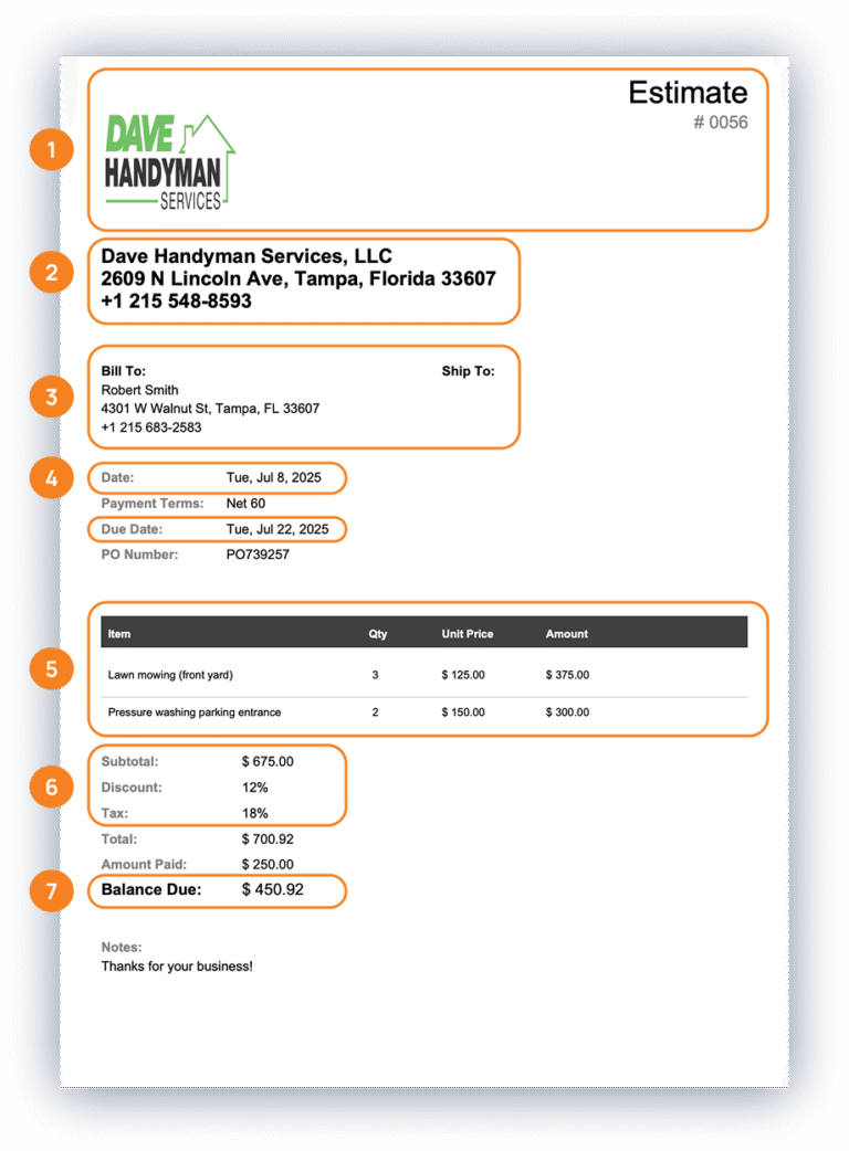 Free Estimate Generator | Create Estimates Online