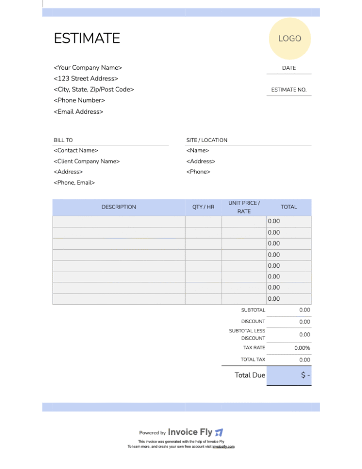 Free Estimate Generator | Create Estimates Online