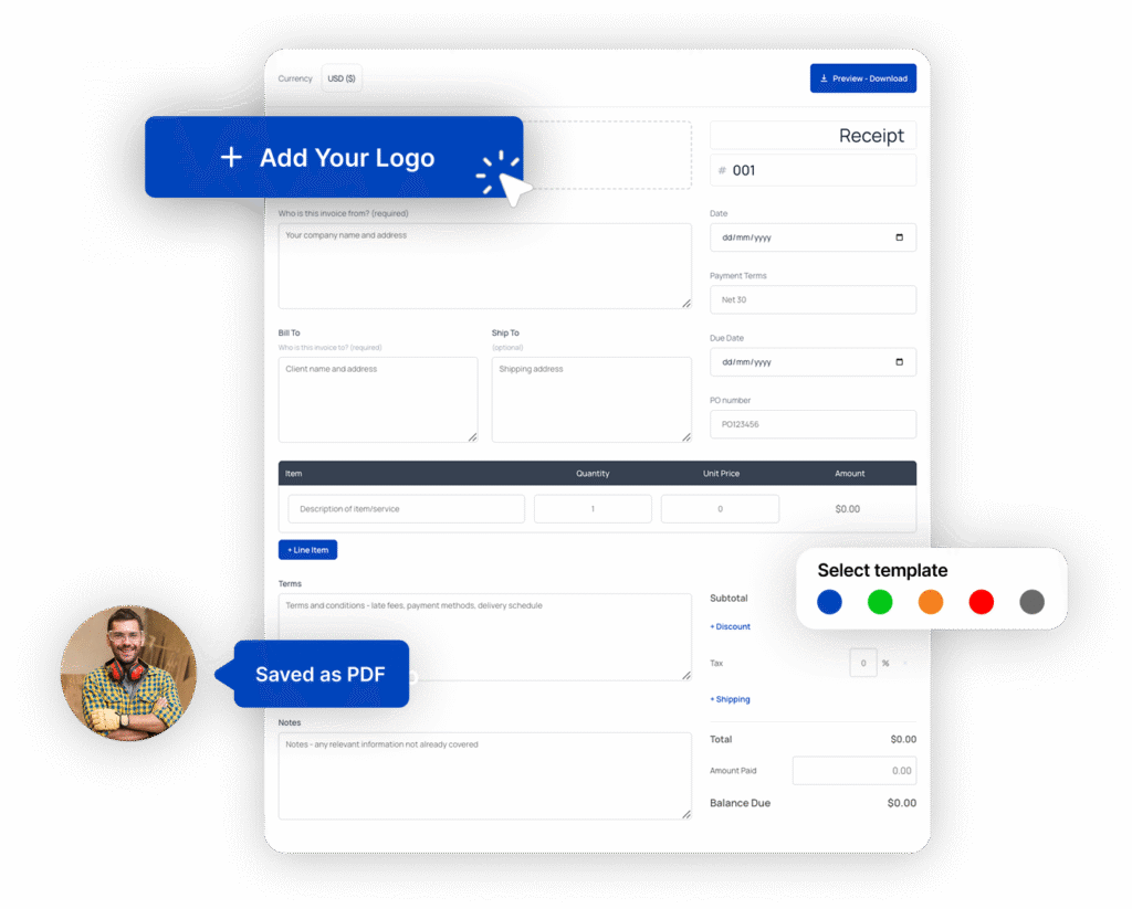 Free Receipt Generator | Create Receipts Online