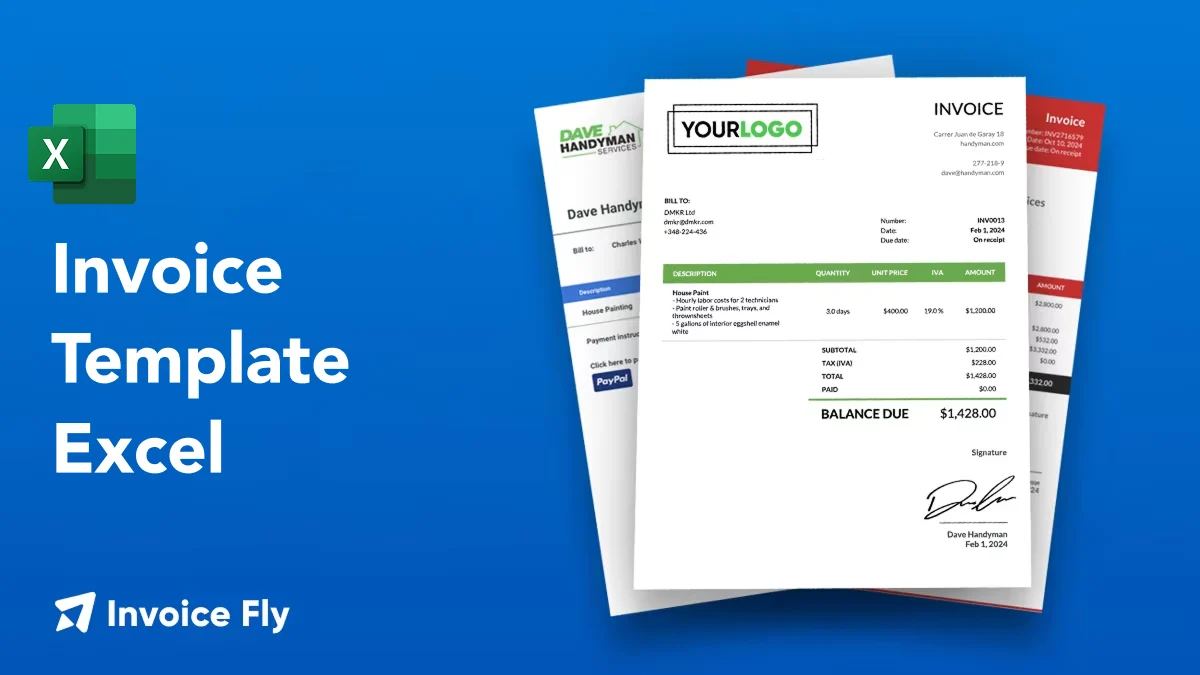 Free Invoice Template Excel (XLSX) | Download Free | Invoice Fly