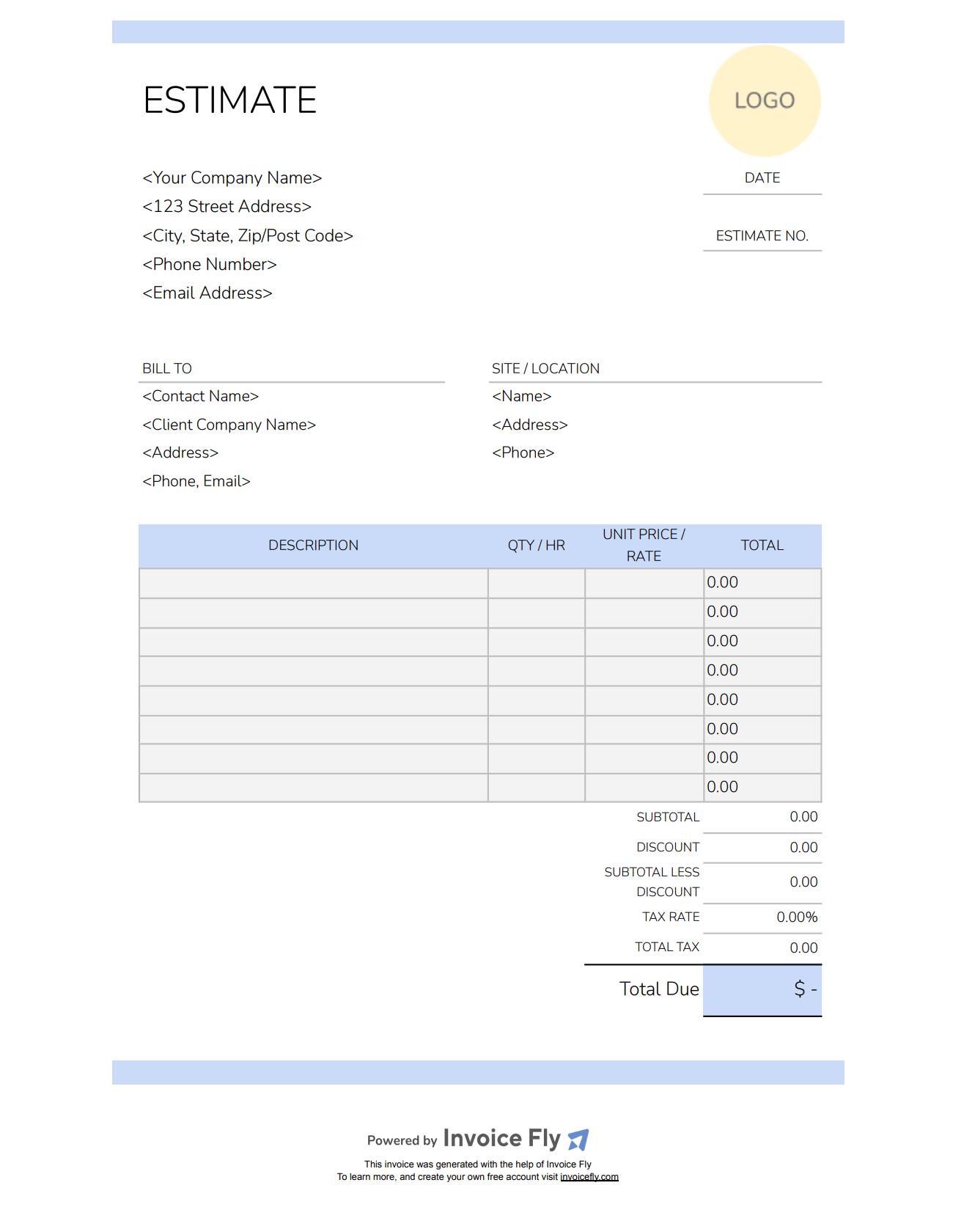 Free Auto Repair Estimate Template | Invoice Fly