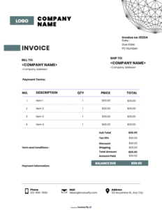 Blank Invoice Template (Free Download) | Invoice Fly