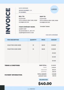 Invoice Template | Free Invoice Templates in Word, Excel, PDF